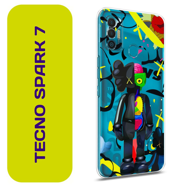 Чехол на Текно Спарк 7 / Tecno Spark 7 с принтом "Яркий внутренний мир ...