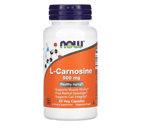 Карнозин, Карнозин 500 мг, Now Foods L-Carnosine, 500 мг, 50 капсул ...