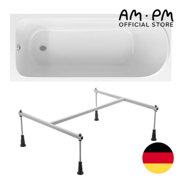 Характеристики Ванна акриловая AM.PM Sense 170x70 см комплект 2 в 1 ...