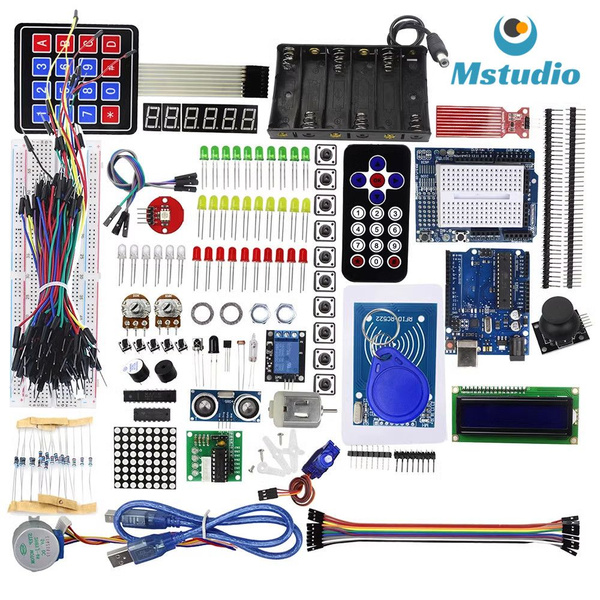 Набор моделирования Ардуино обучающий Стартовый комплект для Arduino Uno R3 в коробке купить на