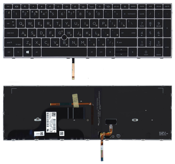 Клавиатура для ноутбука HP ZBook Fury 15 G7 черная с подсветкой купить ...