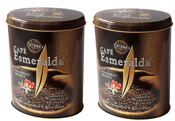 кофе в зернах "Cafe Esmeralda" в металлической банке 2 по 200 грамм ...