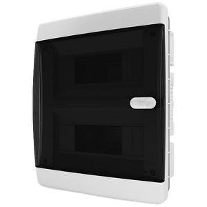 Щит встраиваемый Tekfor (Текфор) 18 мод. CVK 40-18-1 прозрачная черная дверца - купить по ...