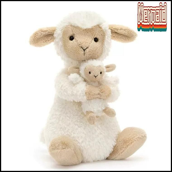 Мягкая игрушка Овцы JELLYCAT Huddles Sheep 24cm- Mermaid - купить с ...