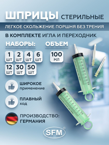 Шприц медицинский, кулинарный, автомобильный, кондитерский, большой (3 ...