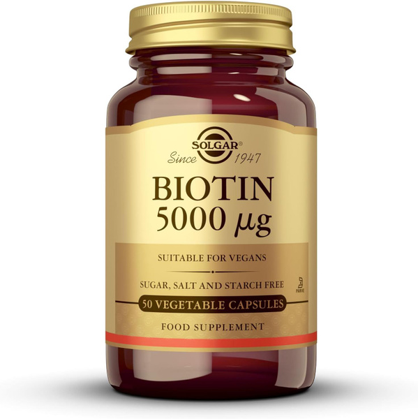 Solgar Biotin Биотин 5000 мкг 50 капсул купить на OZON по низкой цене ...