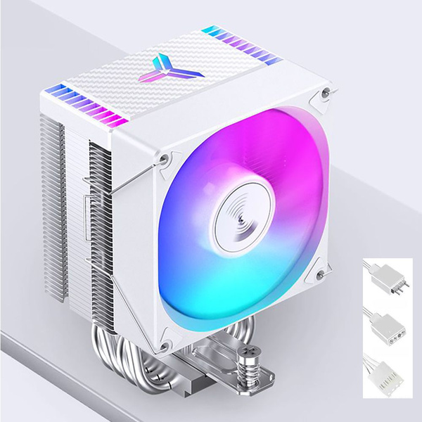 Кулер для процессора JONSBO CR-1400 EVO(белый), 4-pin PWM + 3-pin 5V ...