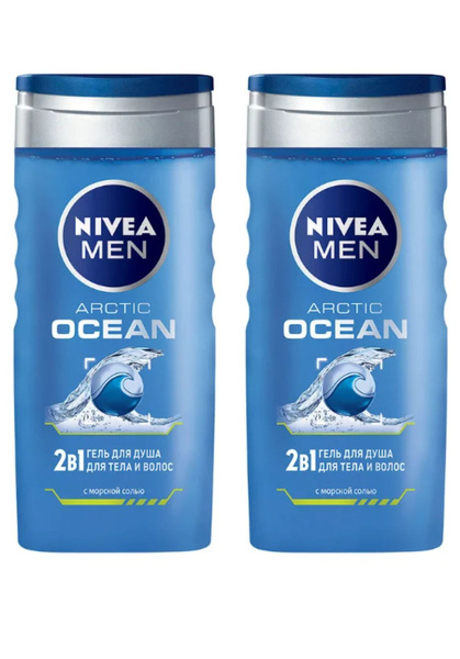 Гель для душа мужской NIVEA Men 2в1 Arctic OCEAN для тела и волос с ...