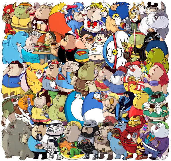 Набор наклеек Мультфильмы Аниме Черепашки Сейлор Мун Багз Банни