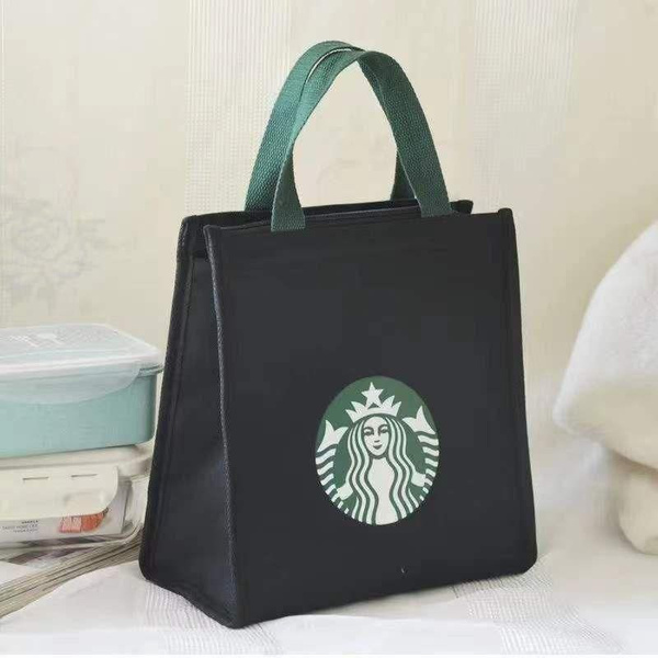 Термосумка для ланч-бокса Starbucks, черный, держит температуру 3 ч ...