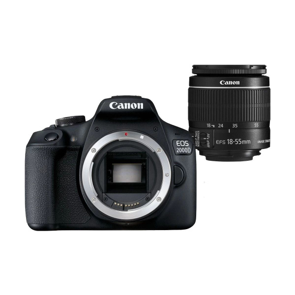 Компактный фотоаппарат Canon Eos 2000D kit 18-55mm iii, черный - купить ...