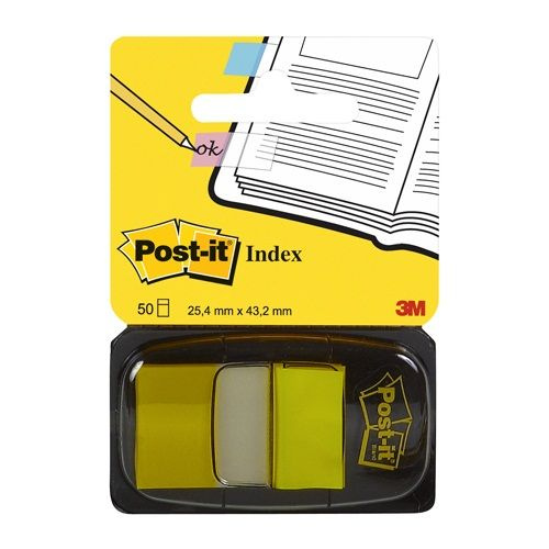 Клейкие закладки Post-it Index 680-5 желтые (50 шт) - купить с ...
