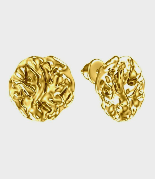 POKROVSKY JEWELRY Серьги Позолоченные серьги-пусеты Sunset - купить с ...