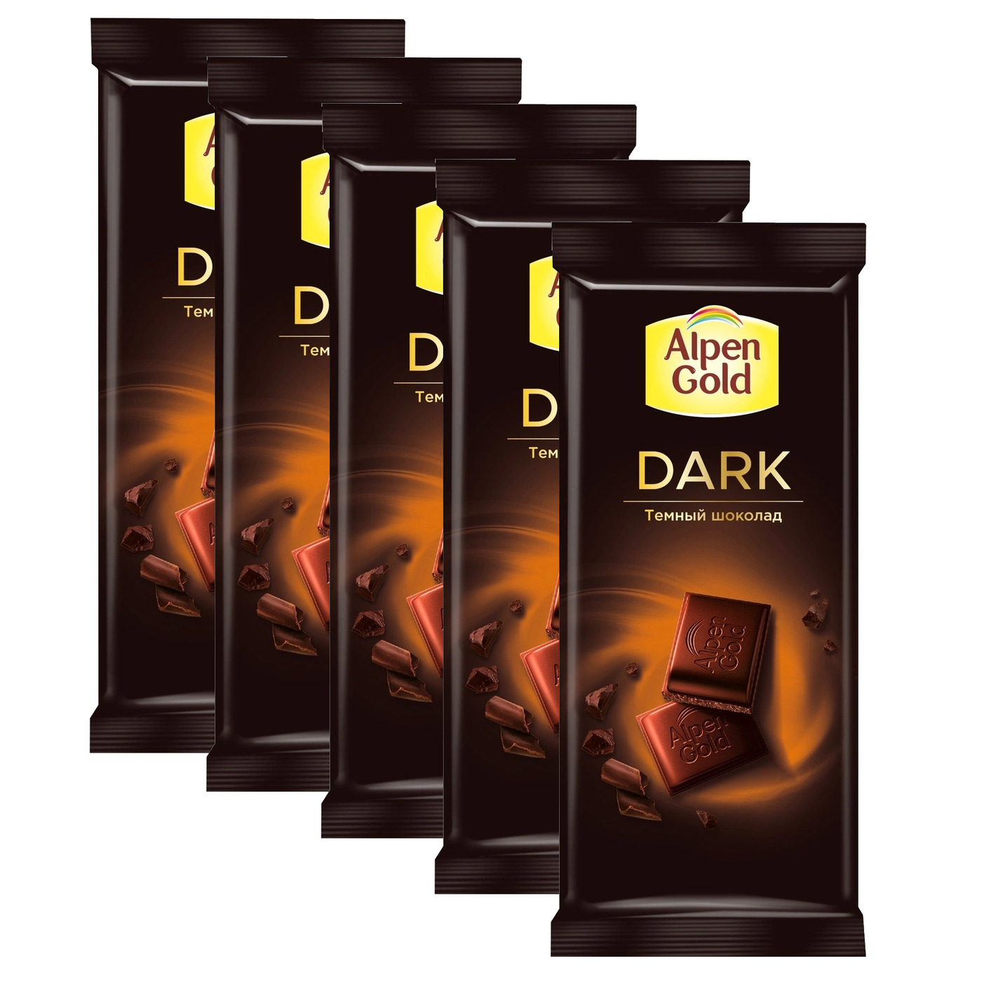 Шоколад Alpen Gold темный, 5 шт по 80 г - купить с доставкой по ...