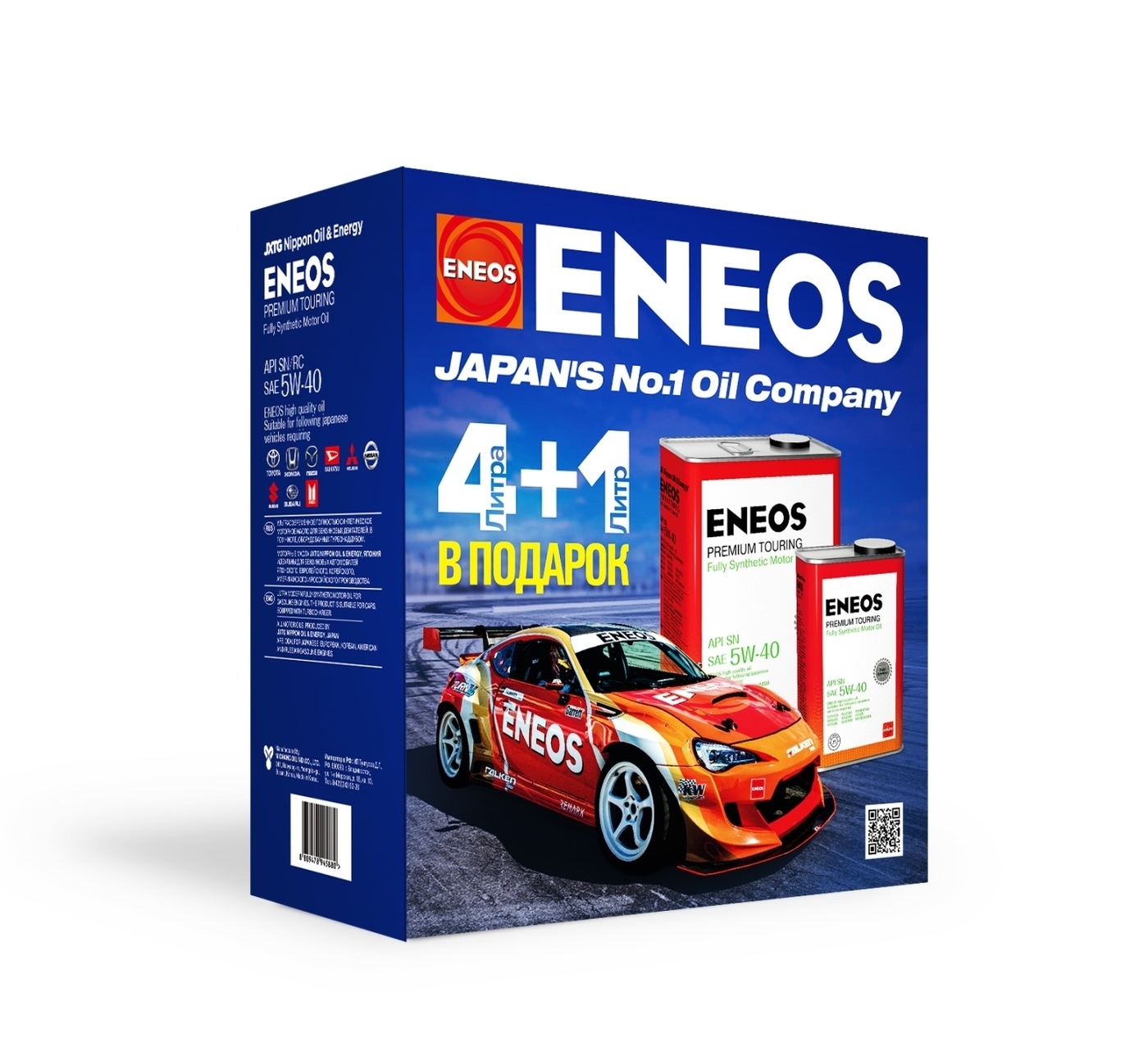 Моторное масло ENEOS PREMIUM TOURING SN 5W-40 Синтетическое 5 л ...