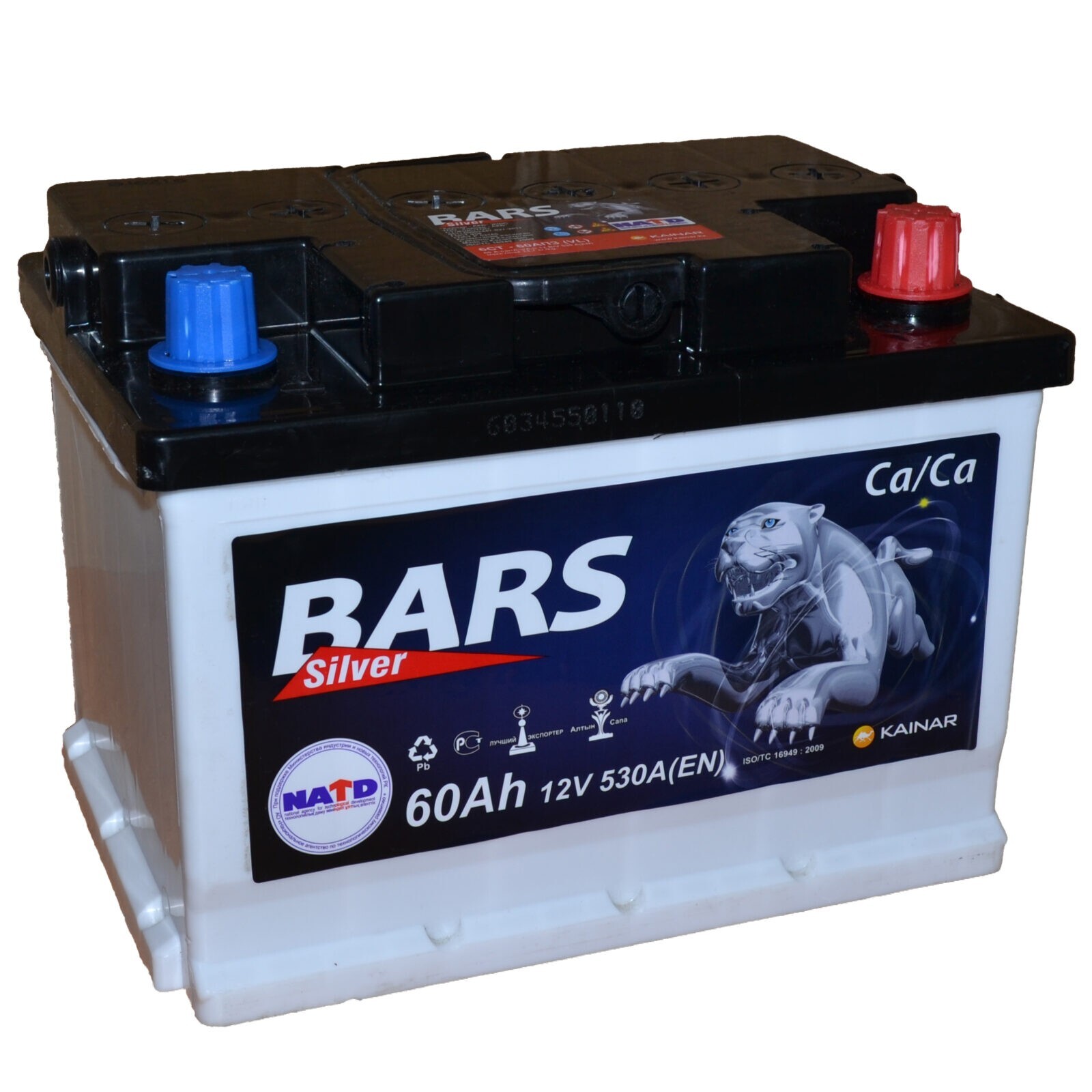 Аккумулятор BARS 60 А.ч Обратаня полярность, низкий (Казахстан ...