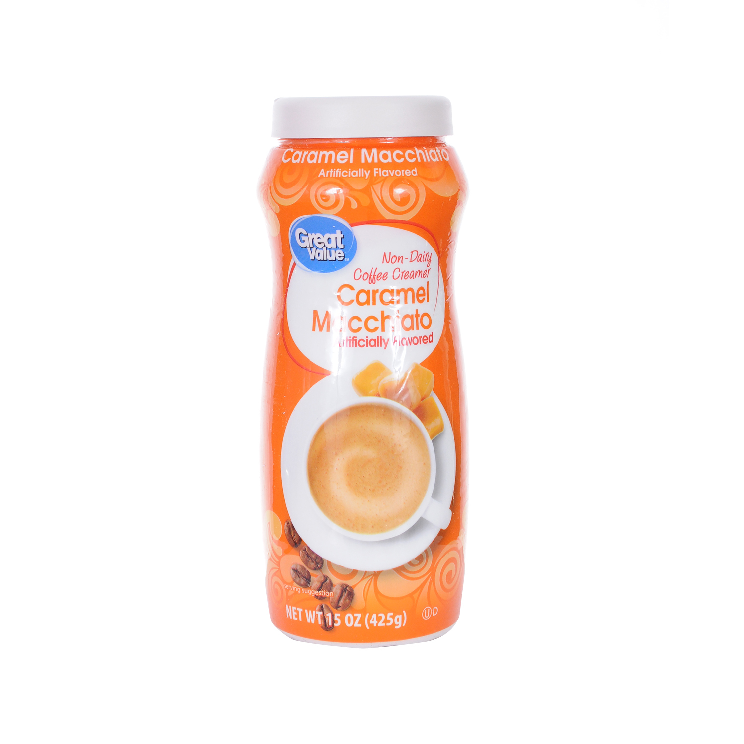 Сливки сухие для кофе Карамельный макиато Great Value Coffee Creamer ...