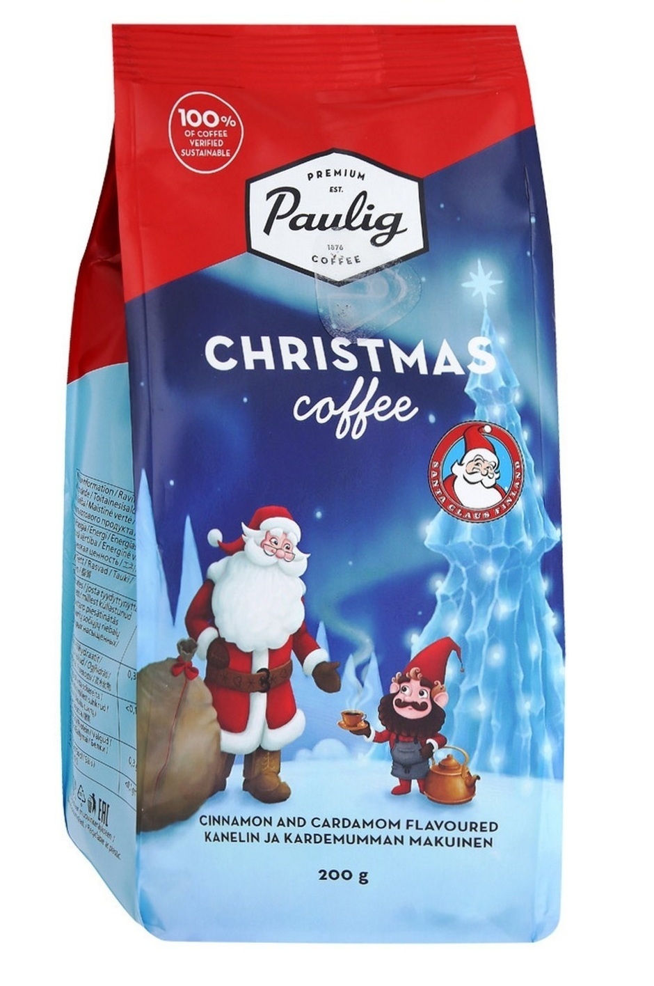 Кофе молотый Paulig Christmas Coffee с добавлением корицы и кардамона ...