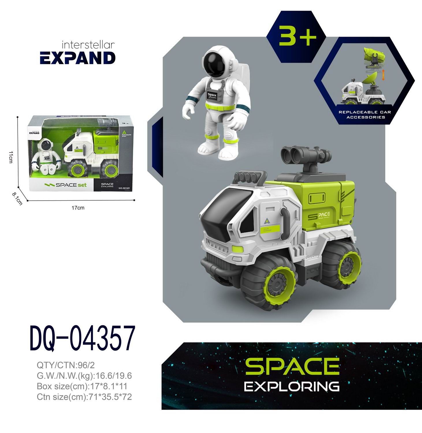 Игровой набор Junfa Вездеход космический с фигуркой космонавта, фрикционный - купить с доставкой ...