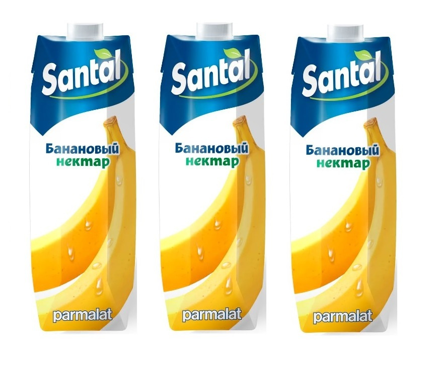 САНТАЛ Банан нектар 1л/3 шт — купить в интернет-магазине OZON с быстрой ...