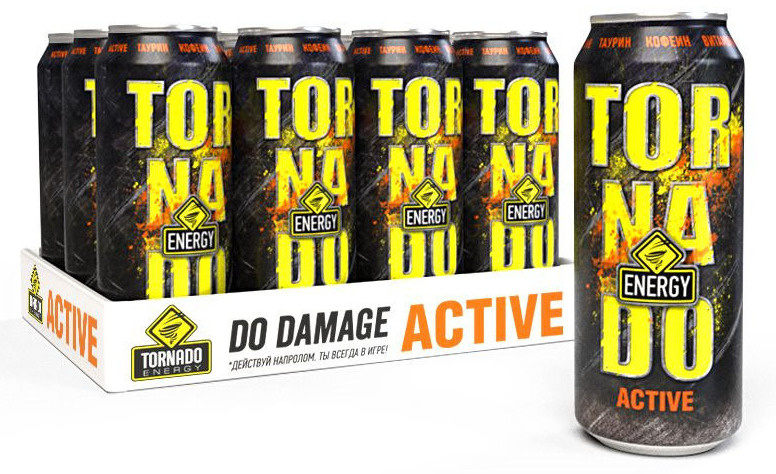 Энергетический напиток Tornado Active Торнадо Актив, 0,5л х 12 шт ...