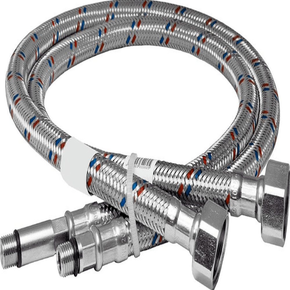 Гибкая подводка для смесителя (пара) TST 120 см 1/2"хМ10 (нерж. сталь ...