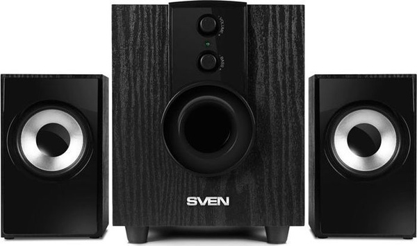 Компьютерная акустическая система Sven MS-107, система 2.1, черный - купить с доставкой по ...