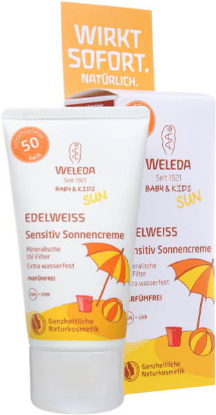 Weleda Крем солнцезащитный для младенцев и детей SPF50 50 мл - купить с ...