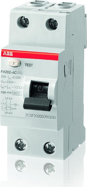 УЗО ABB FH202 2P 40А 30мА класс AC - купить с доставкой по выгодным ...
