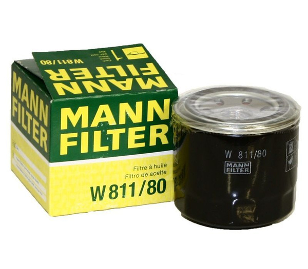 Фильтр масляный MANN FILTER W811/80 - купить по выгодным ценам в ...