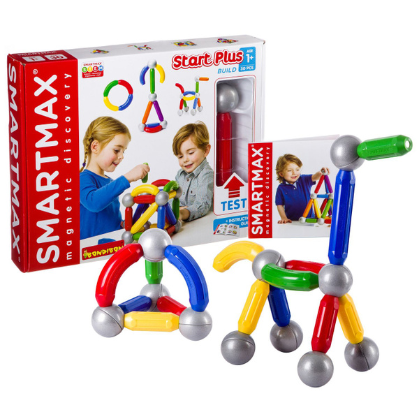 Магнитный конструктор для мальчиков, девочек и малышей Bondibon SmartMax развивающий игровой ...
