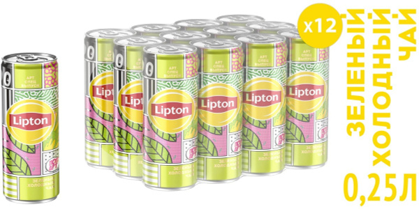 Липтон 0,25л. зелёный/12шт. Lipton Ice Tea - купить с доставкой по ...