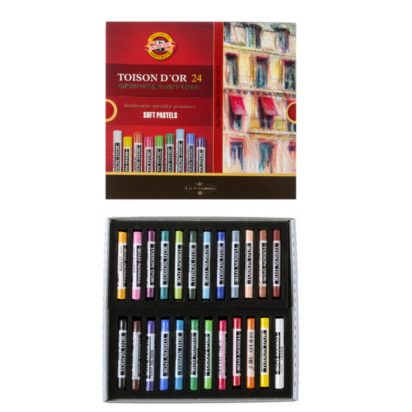 Пастель сухая художественная 24 цвета, Koh-I-Noor TOISON D'OR 8514/24 ...