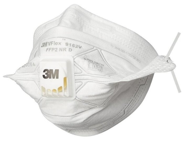 3M Респиратор универсальный Респиратор 9162V 3М FFP2 до 12 ПДК, FFP2, размер Универсальный, 15 ...