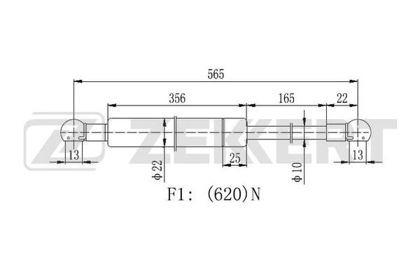 Пружина газовая багажника Volvo XC60 08- - Zekkert арт. GF2246 - купить ...