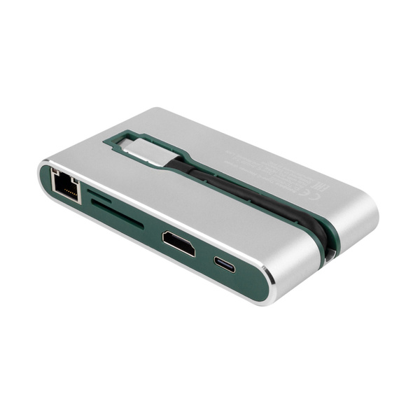 Разветвитель USB Rombica Type-C Hermes Green, USB 3.0 x 3, Type-C PD ...
