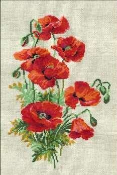 Набор для вышивания Риолис "Полевые маки",21x30см - купить с доставкой ...