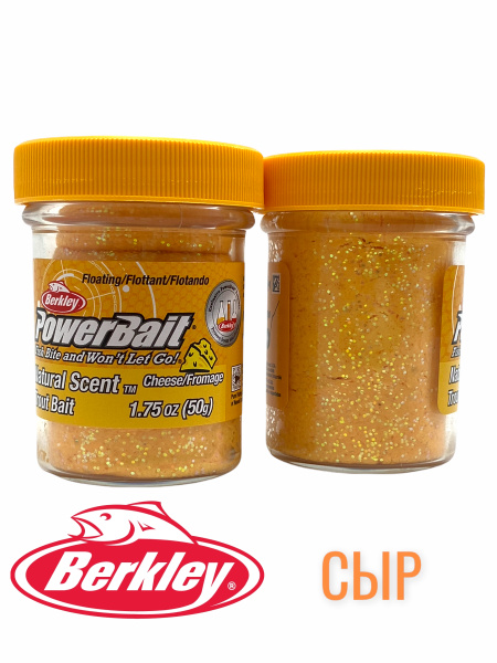Паста форелевая Berkley PowerBait Natural Scent Cheese Glitter/ Сыр ...