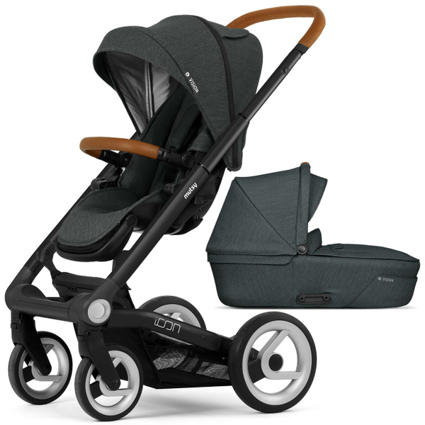 Коляска 2в1 Mutsy Icon Vision, Grip Cognac Frame Black/ Urban Grey с ...