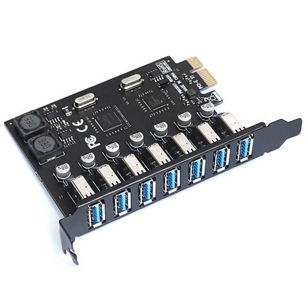 Адаптер USB 3.0 PCI Express E на 7 портов 3 Плата расширения USB3 PCIe ...