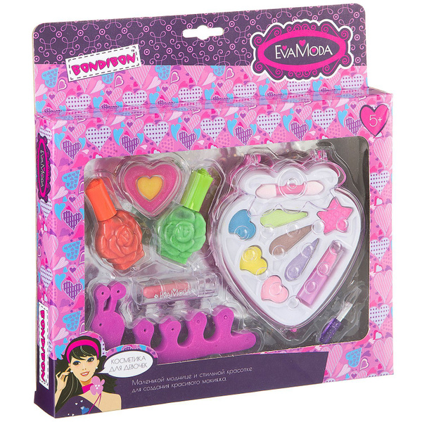 Набор детской декоративной косметики Bondibon Eva Moda, BOX 25х24х3 см ...