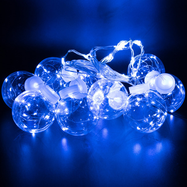 Новогодняя гирлянда светодиодная - Карниз / 10 LED / с большими ...