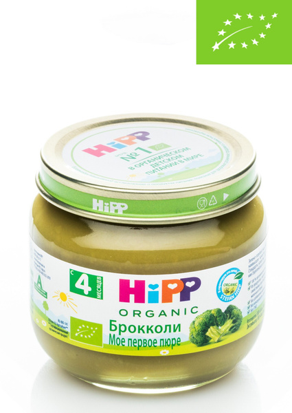 Пюре овощное Hipp с 4 месяцев, брокколи, моё первое пюре, 80 г - купить ...