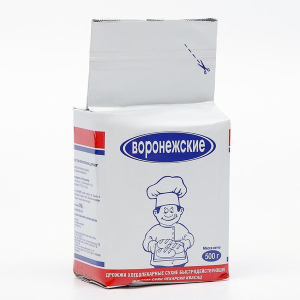 Дрожжи хлебопекарные сухие быстродействующие "Воронежские", 500г ...