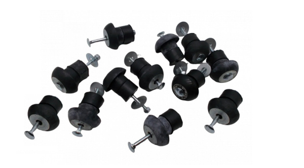 Подушки кузова УАЗ 452, 2206 Евро 4 нового образца (комплект 10 штук / болты / шайбы / гайки ...