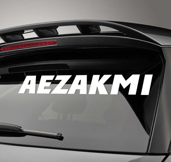 Автомобильная виниловая наклейка AEZAKMI, Стикер для окна авто - купить ...