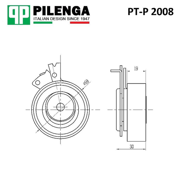 Ролик натяжной Pilenga PTP2008 - Pilenga арт. PTP2008 - купить по ...
