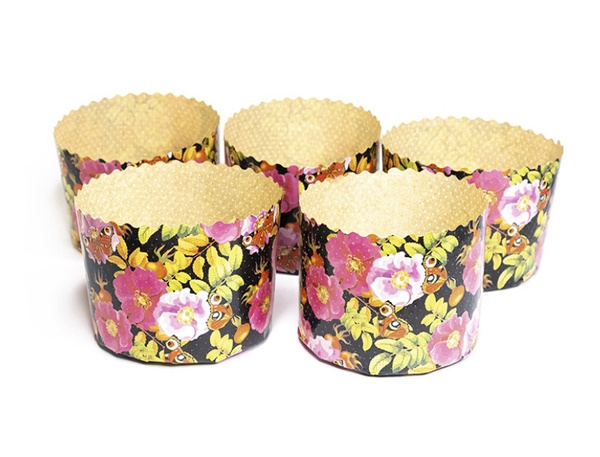 Формы бумажные для кулича Шиповник 124*90 10 штук - купить с доставкой ...