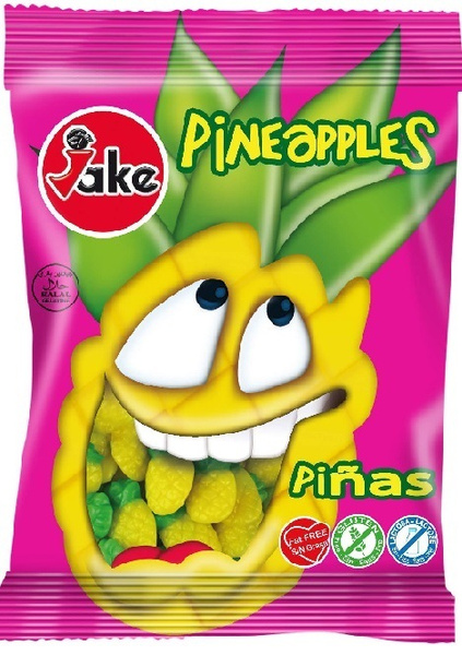Мармелад жевательный JAKE Pineapple / Джейк Ананас Halal 100гр ...