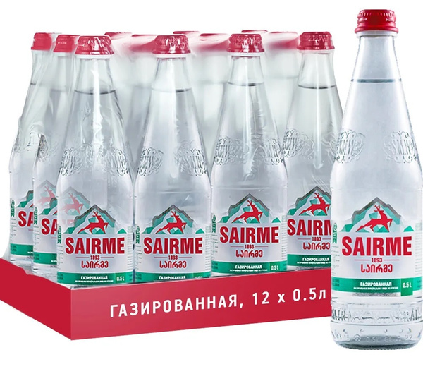 Sairme Вода Минеральная Газированная 500мл. 12шт - купить с доставкой ...